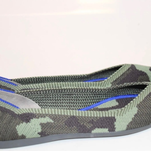 Rothy's | Shoes | Rothys The Point Olive Camo Knit Pointy Toe Ballet ...